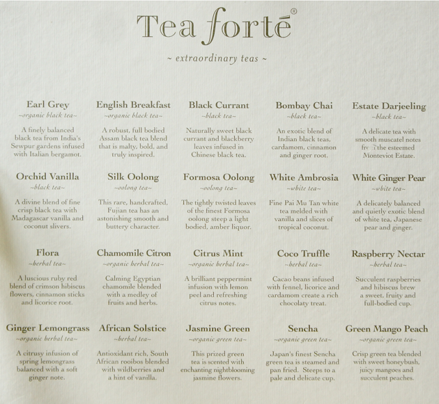 Tea Forté ⋆ Beautylab.nl
